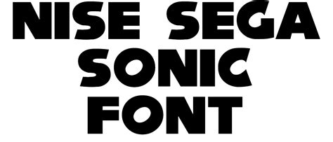 Nise Sega Sonic Font Dafont Style