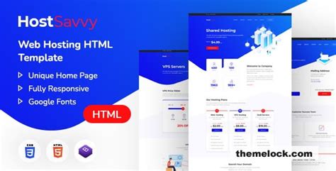 hostsavvy web hosting html template premium themes