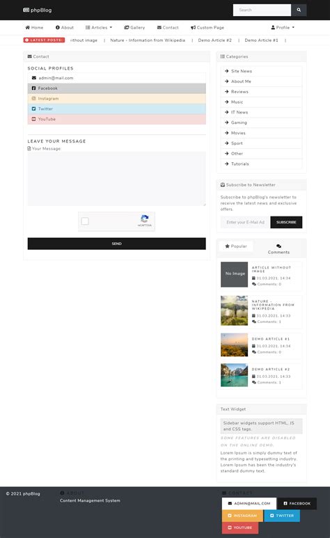 Phpblog News Blog And Magazine Script By Antonov Web Codecanyon