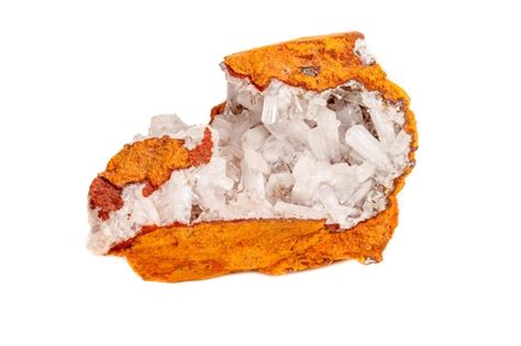 Premium Photo Macro Mineral Stone Crystals Hemimorphite Rock On A White Background