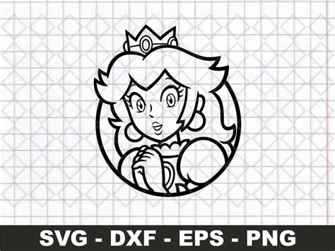 Princess Peach Svg Cricut Silhouette Vectorency