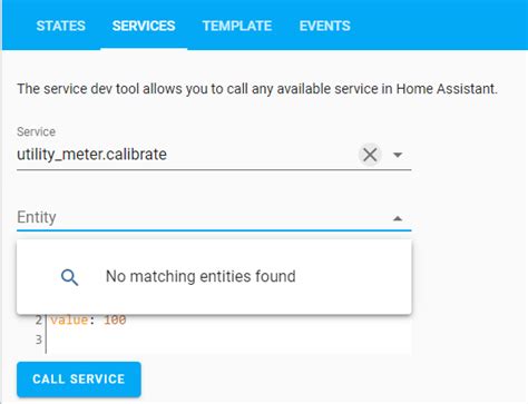 Utility Meter Calibrate Doesnt See Any Entities Home Assistant Community