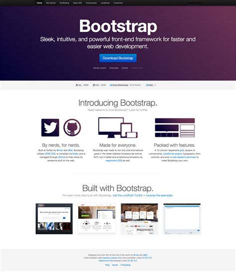 Bootstrap Sleek Intuitive And Powerful Front End Framework For Faster