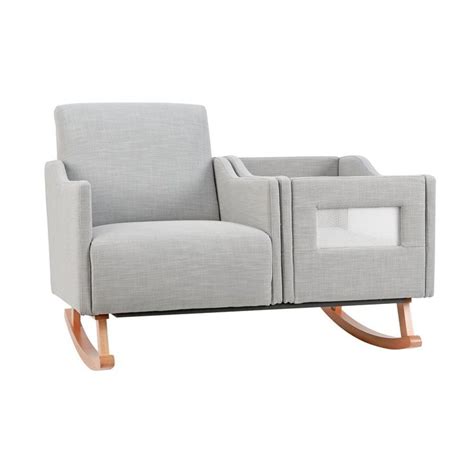 Emerson Convertible Nursing Rocker In Grey Nursery Rocker Rocking