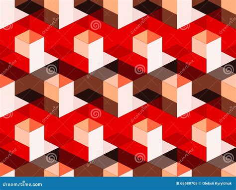 Abstract Geometric Isometric Vector Seamless Pattern Stock Vector Illustration Of Graphic