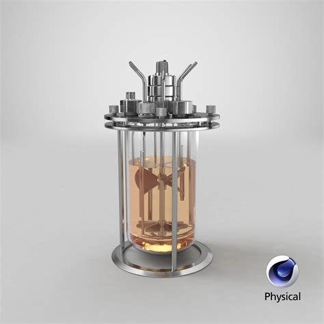 Small Glass Bioreactor 3d Model 49 Obj Lxo Ma Max Fbx C4d