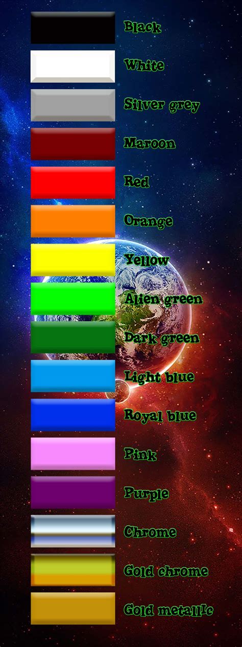 Html Color Chart Web Colors Color Chart Color Names Chart