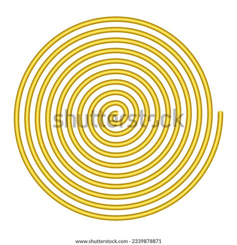 Large Linear Spiral Gold Colored Archimedean Stock Vector Royalty Free 2339878871 Shutterstock