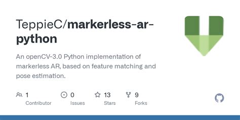 Github Teppiecmarkerless Ar Python An Opencv 30 Python