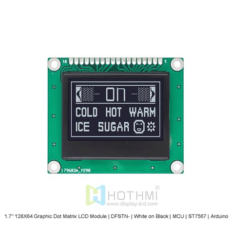 17 128x64 Graphic Dot Matrix Lcd Module Dfstn White On Black