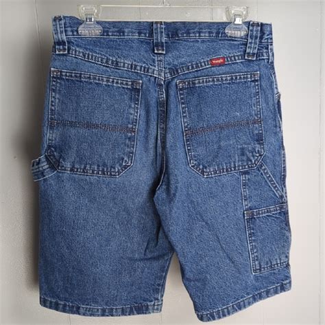 Wrangler Shorts Vintage Mens Denim Wrangler Cargo Shorts Size 3