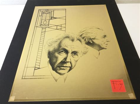 Frank Lloyd Wright Autograph Initials Hand Signed By Architect On Mylar