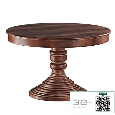 Round Dining Table In Classic Style 3dmili 2025 Download 3d Model Free 3d Models 3d Model
