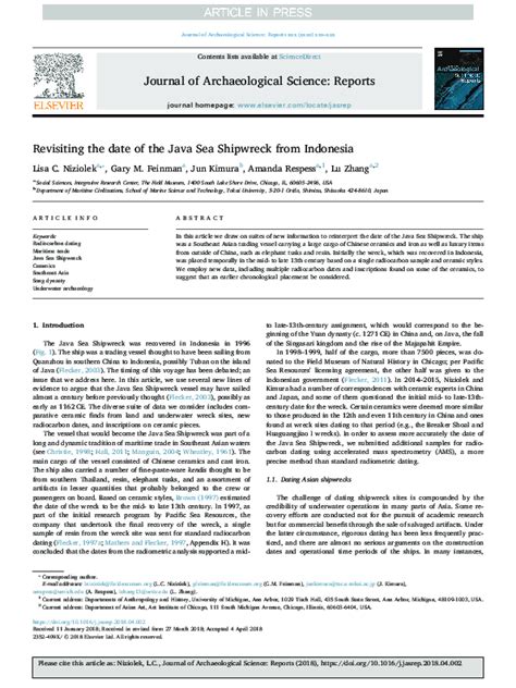 Pdf Revisiting The Date Of The Java Sea Shipwreck From Indonesia Pdf Revisiting The Date Of The Java Sea Shipwreck From Indonesia