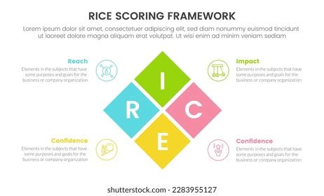 Rice Scoring Model Framework Prioritization Infographic Stock Vector