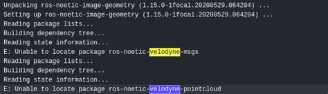 E Unable To Locate Package Ros Noetic Velodyne Msgs · Issue 354 · Ros Driversvelodyne · Github
