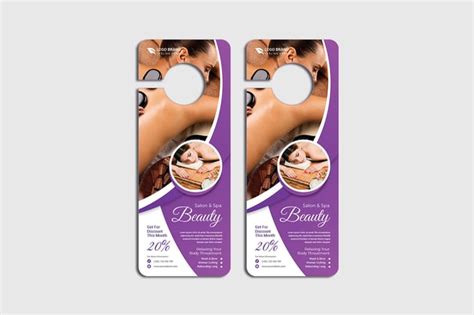 Beauty Salon Door Hanger Print Templates Ft Door And Print Envato