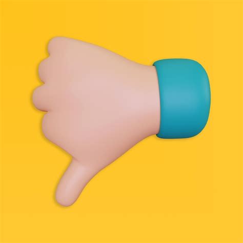 Premium Psd 3d Render Thumbs Down Icon
