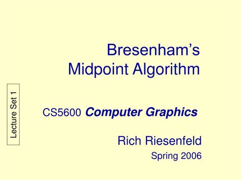 Ppt Bresenhams Midpoint Algorithm Powerpoint Presentation Free Download Id806696