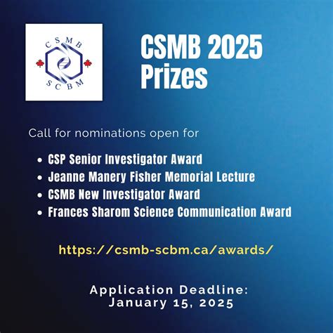 Nominations Now Accepted For The 2025 Csmb Awards Updated Deadline For Submissions On Jan 15