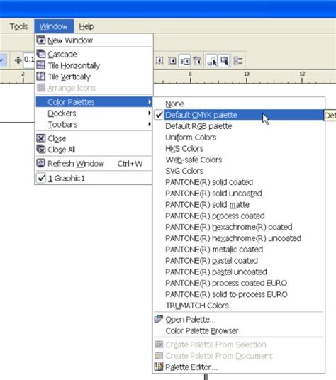 color palette display has vanished coreldraw graphics suite 12