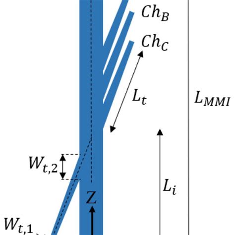 Schematic Sketch Of The 1 × 3 Angled Multimode Interference Ammi Download Scientific Diagram