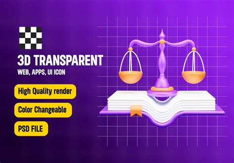 Premium Psd Constitutional Book 3d Icon Law And Justice 3d Icon