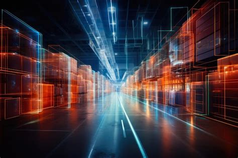 Premium Ai Image Techdriven Logistics Hub Streamlined Automation