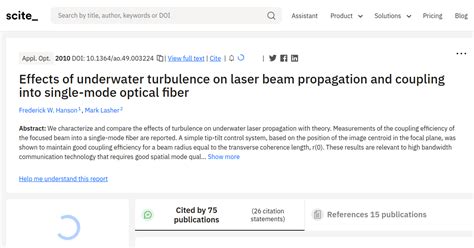effects of underwater turbulence on laser beam propagation and coupling