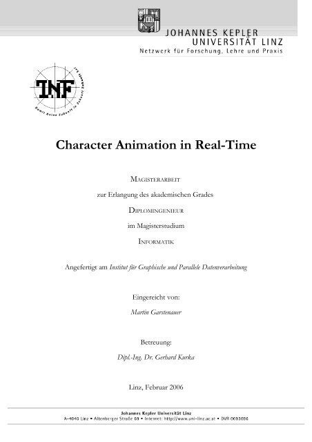 Character Animation In Real Time Citeseerx