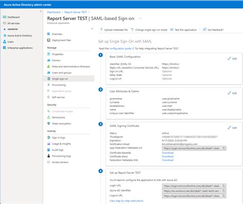 How To Configure Single Sign On In Azure Ad Telerik Report Server