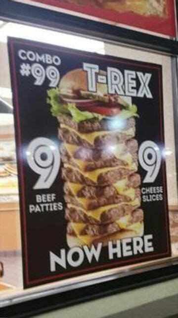 Nine Beef Patty T Rex Burger From Wendys Spotted In Kentucky The T