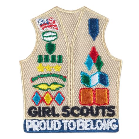 Cadette Senior And Ambassador Vest With Insignia Iron On Patch Girl