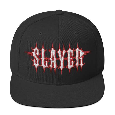 Slayer Logo Snapback Hat Hyper Iconic