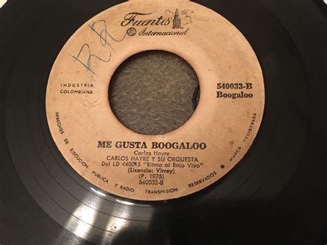 Carlos Hayre Me Gusta Boogaloo Record Sales Soul Source