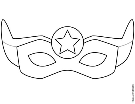 Actual Size Printable Superhero Mask Template
