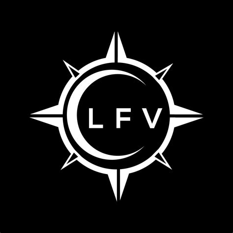 Lfv Resumen Tecnología Circulo Ajuste Logo Diseño En Negro Antecedentes