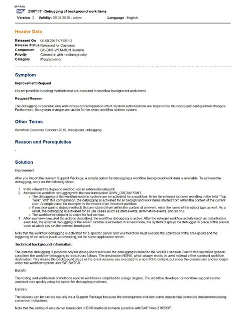 Sap Workflow Debug Pdf