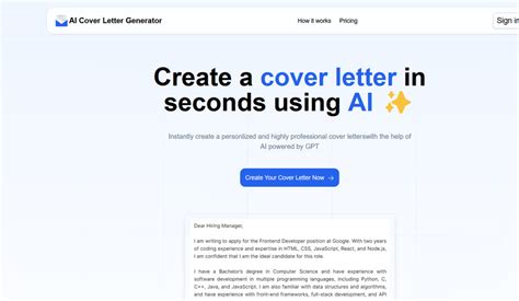 Ai Cover Letter Generator Alternatives Pricing And Information Gpttool