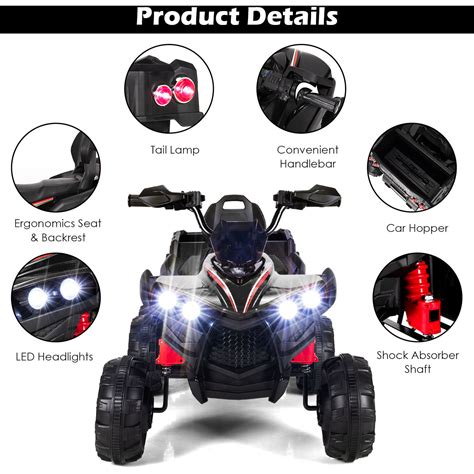 Costway 6 Wheels Atv Quad Ride On Car