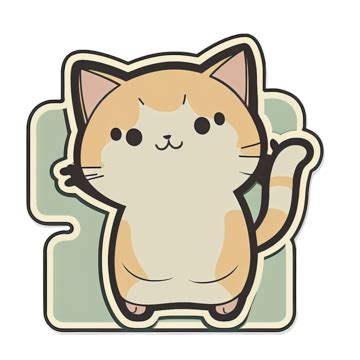 Cute Kitten Kitty Cartoon Cat Sticker Cute Kitten Cartoon Cat Cat Sticker PNG Transparent