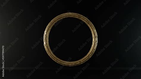 Animation Of A Ring Formed By Cubes Realistic 3d Render Of Golden Particles Exploding Forming