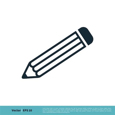 Premium Vector Pencil Icon Vector Logo Template Illustration Design