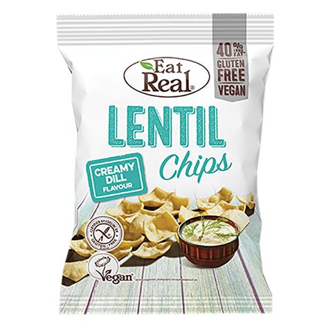 Eat Real Lentil Chips Creamy Dill 113g Eat Real