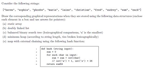 Solved Consider The Following Strings Haven Sophia