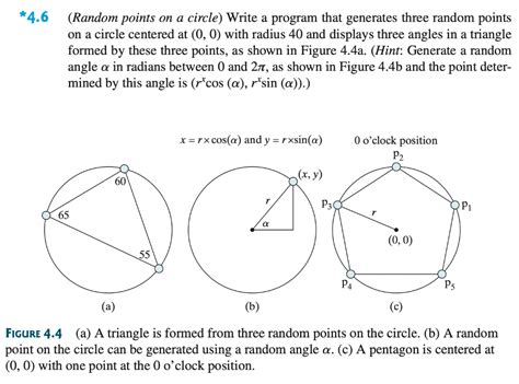 Solved Random Points On A Circle Write A Program That Chegg
