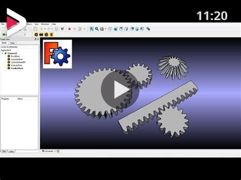 FreeCAD Gear Workbench FCGear Module دیدئو dideo