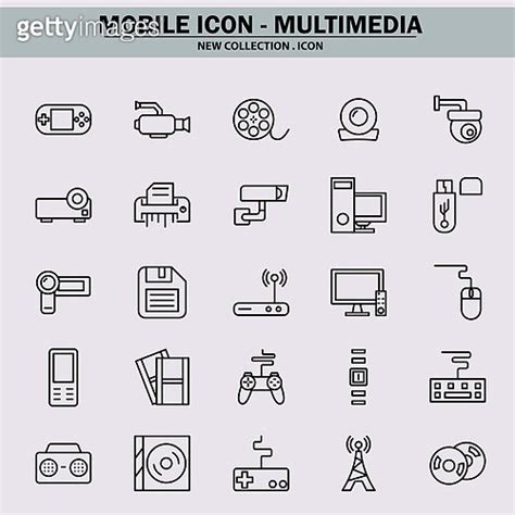 벡터파일 일러스트 아이콘 아이콘세트 아이콘 모바일아이콘 웹아이콘 픽토그램 라인아이콘 단순 컨셉 멀티미디어 자료 정보매체 정보매체 Sns