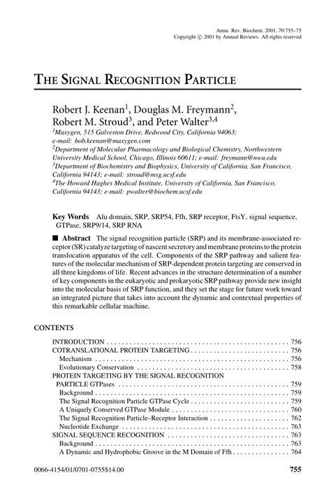 pdf the signal recognition particle