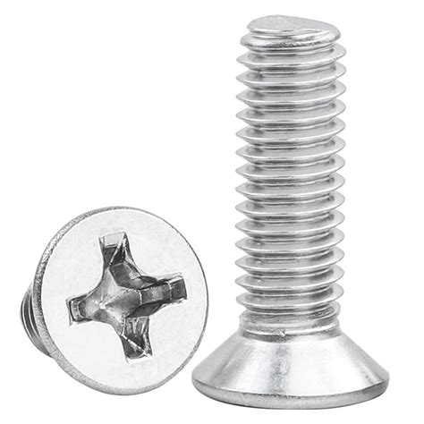 Tornillo De Cabeza Avellanada Con Ranura En Cruz Km De Acero Inoxidable